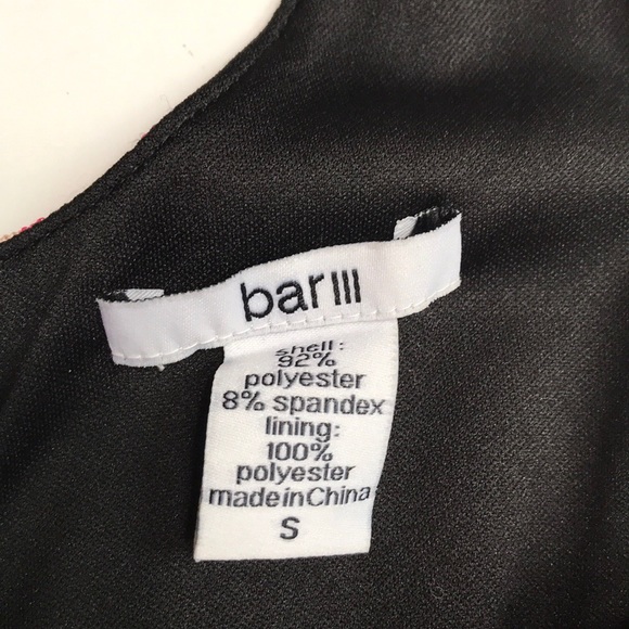 Bar III | Dresses | Bar Iii Geometric Sleeveless Lace Overlay Dress ...